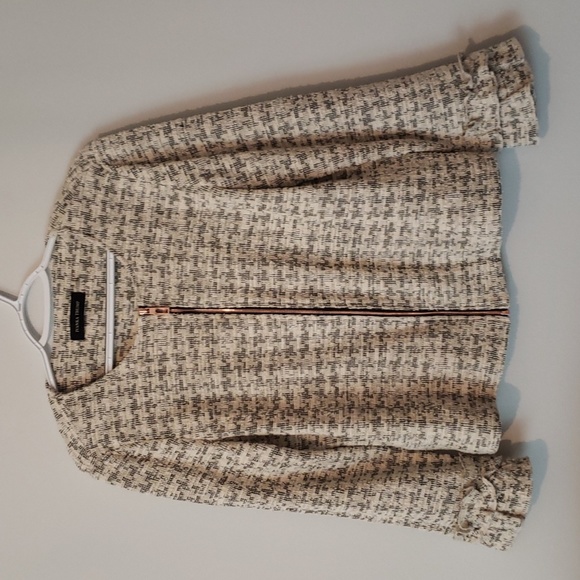 Ivanka Trump | Jackets & Coats | Ivanka Trump Womens Black White Zip ...